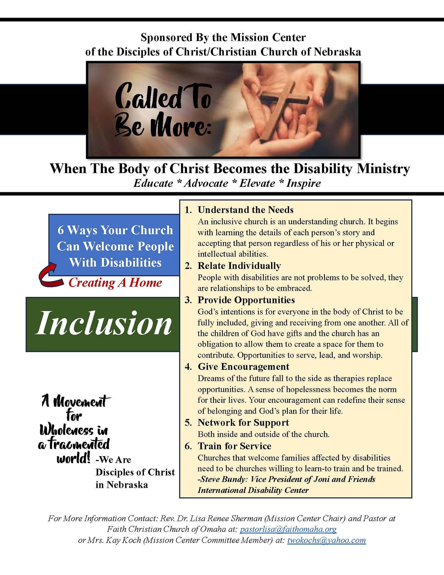 Disability Ministries - Christian Church in Nebraska